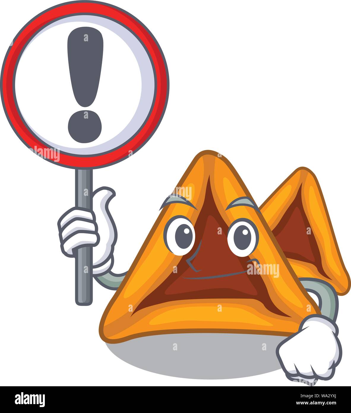 With sign hamantaschen cookies served in cartoon jar Stock Vector Image ...