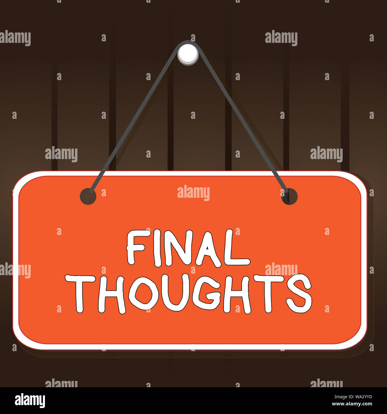 Writing note showing Final Thoughts. Business concept for the ...