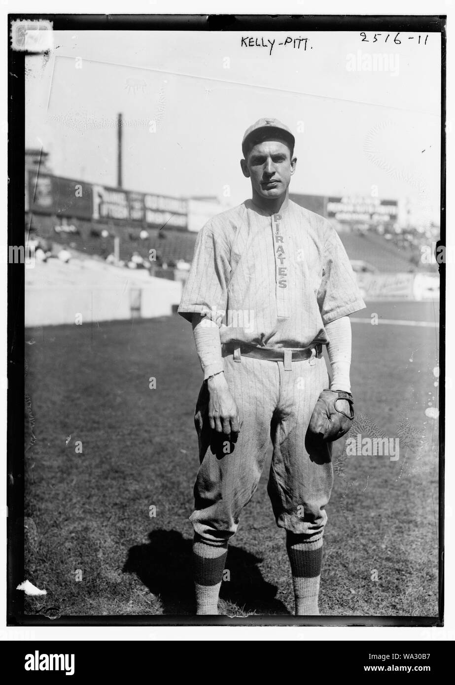 Billy Kelly, Pittsburgh NL, at Polo Grounds, NY (baseball Stock Photo ...