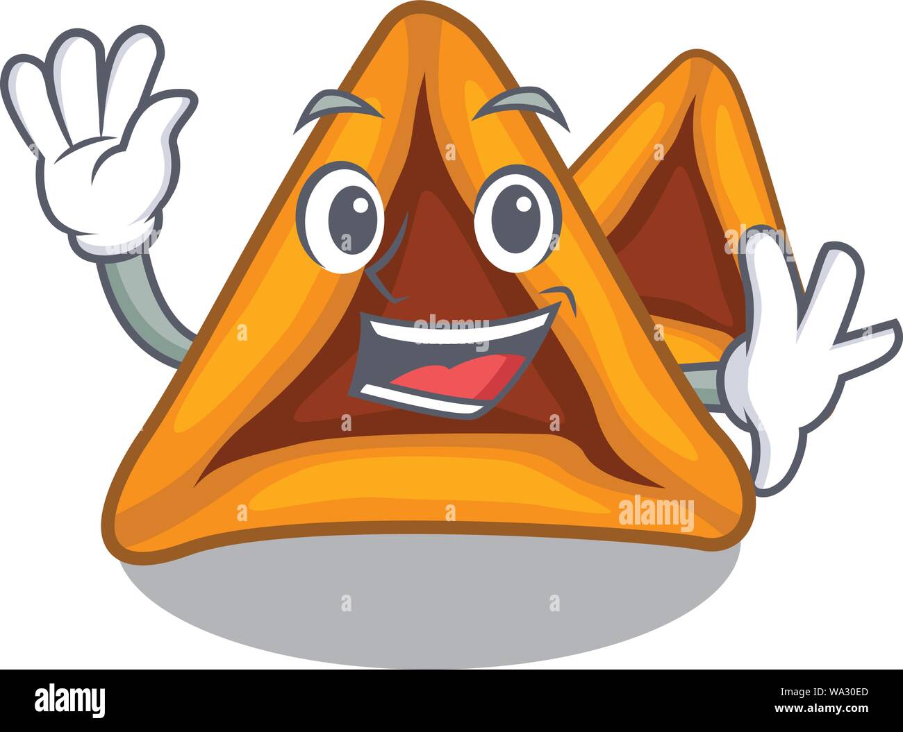 Successful hamantaschen cookies with the cartoon shape Stock Vector ...
