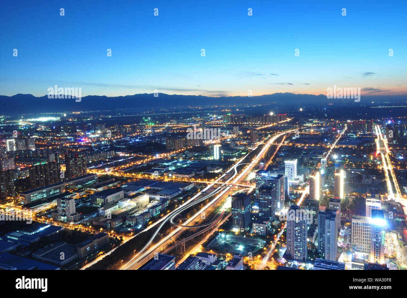 Xi 'an city at night Stock Photo - Alamy