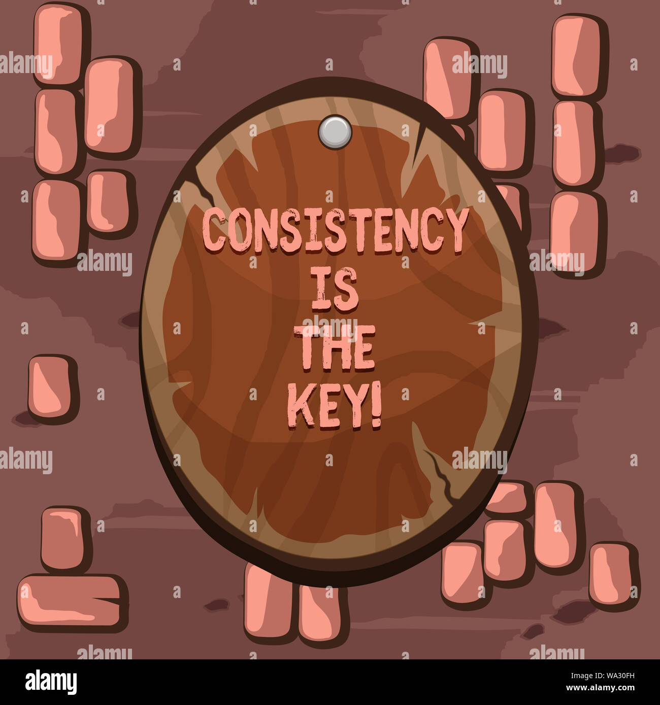 Word writing text Consistency Is The Key. Business photo showcasing by ...