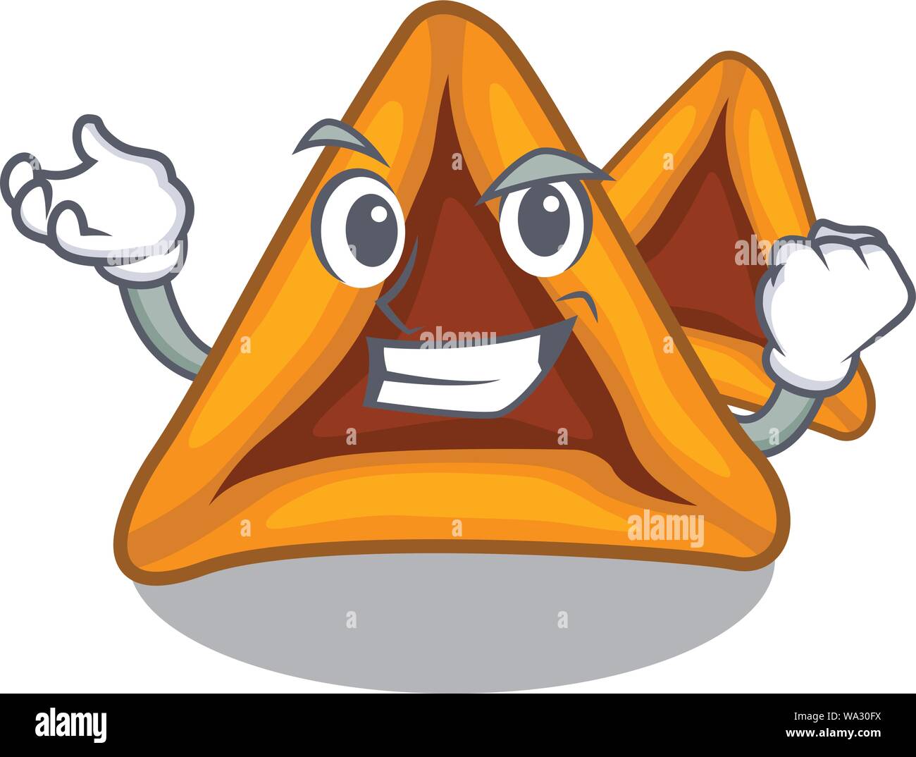 Smirking hamantaschen cookies with the cartoon shape Stock Vector Image ...