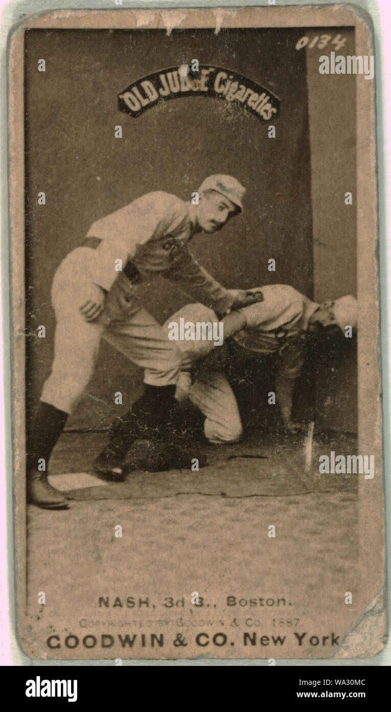 Billy Nash, Boston Beaneaters, baseball card portrait Stock Photo - Alamy