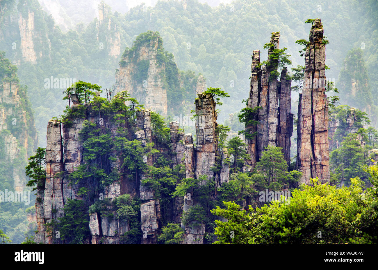 Hunan zhangjiajie tianzi mountain scenery Stock Photo - Alamy