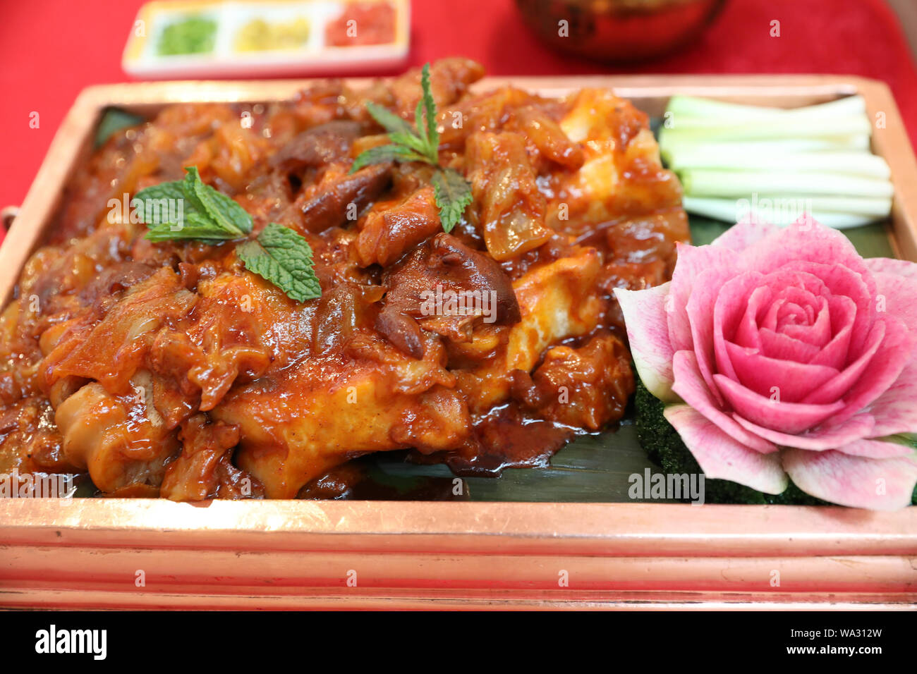 Stewed cattle hoof Stock Photo - Alamy