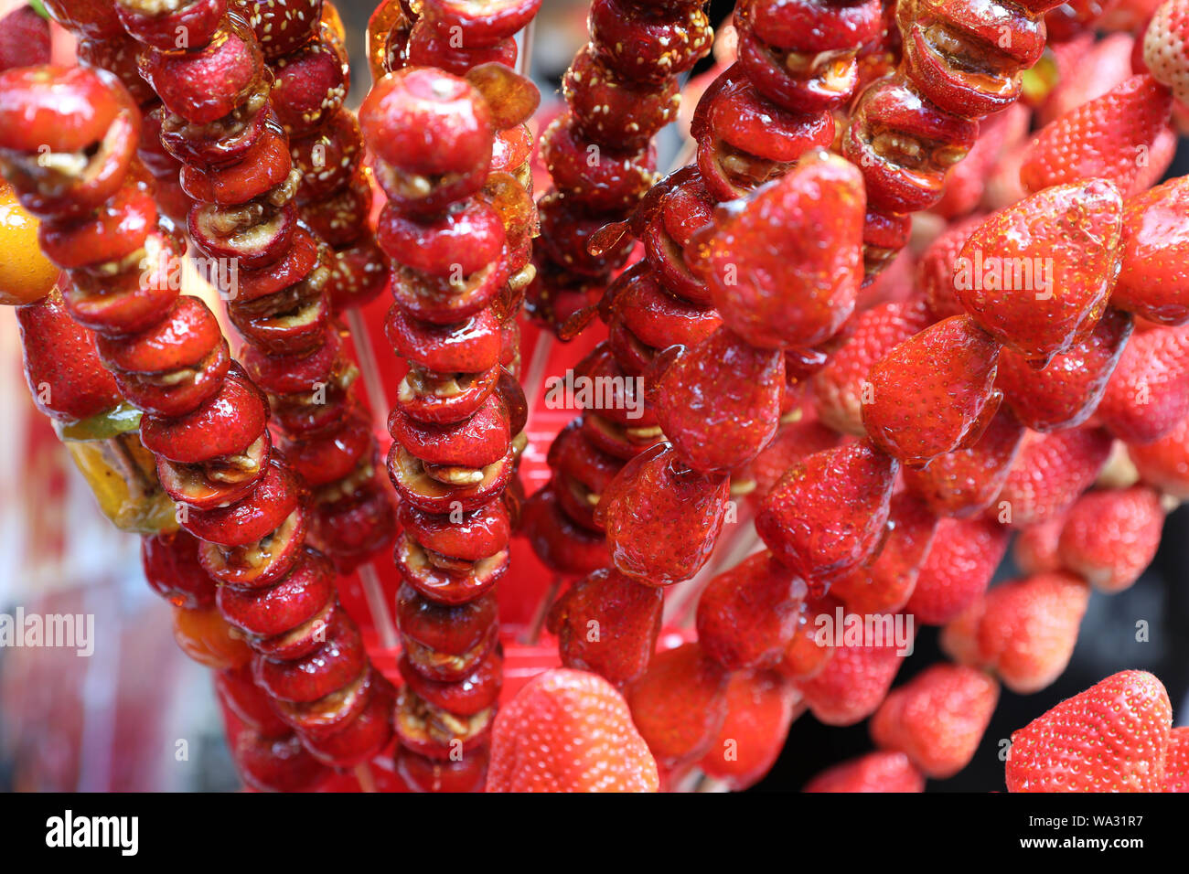 Strawberry ice-sugar gourd Stock Photo - Alamy