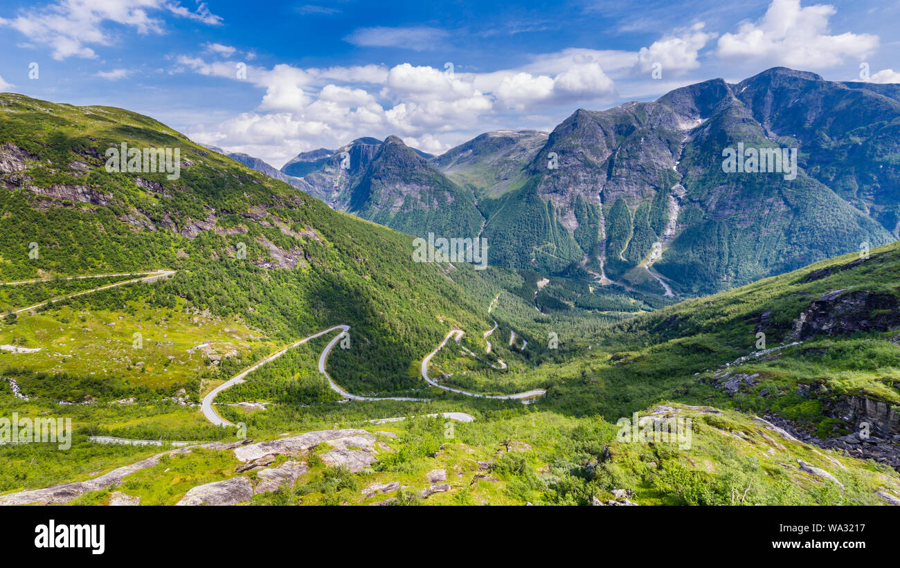 Panorama from Utsikten viewpoint along National scenic route ...