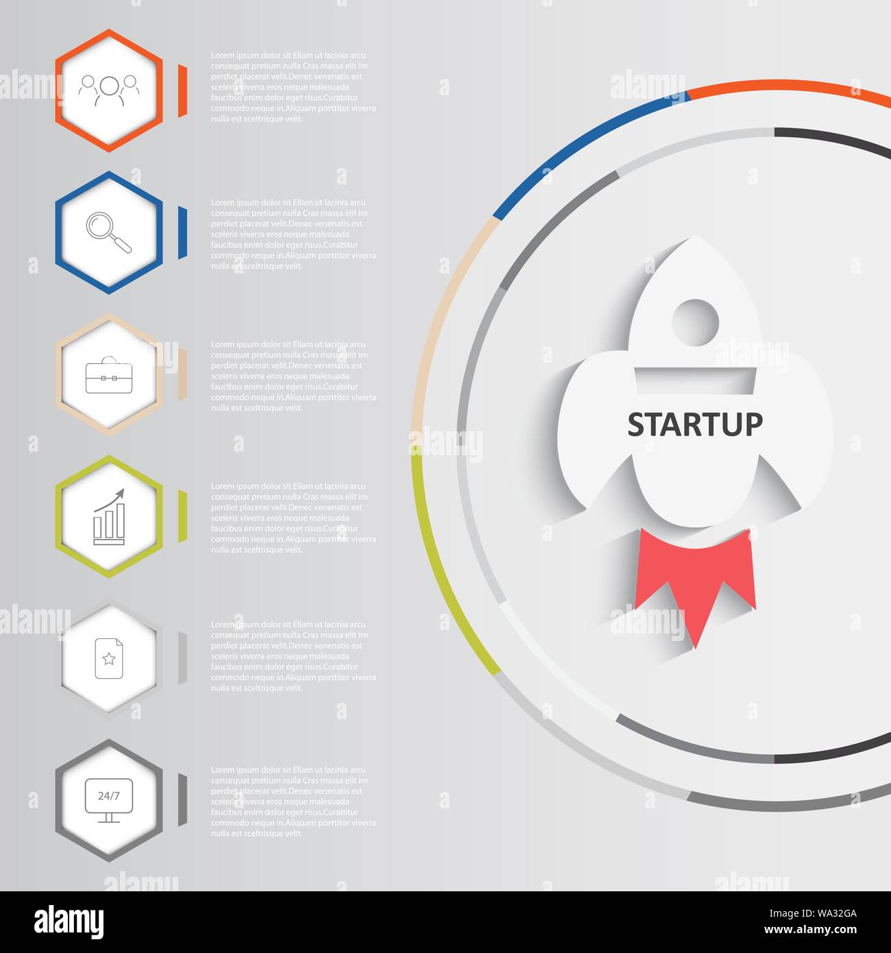 Startup vector infographics Stock Vector Image & Art - Alamy
