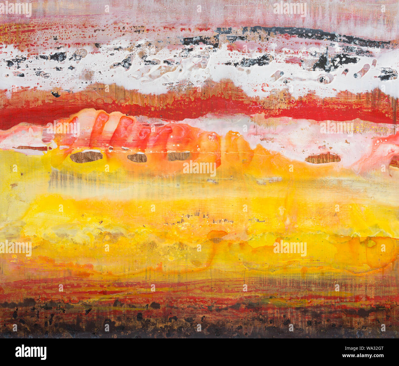 Contrast painting in elegant warm colours for interior. High resolution ...