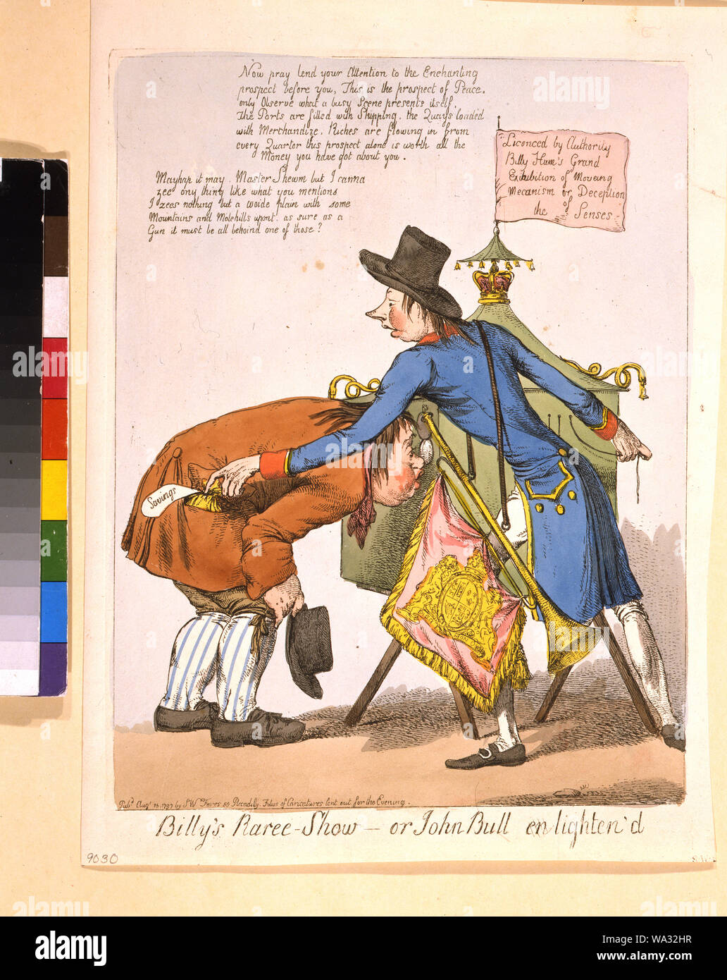 Billy's Raree-Show or John Bull en lighten'd Stock Photo - Alamy