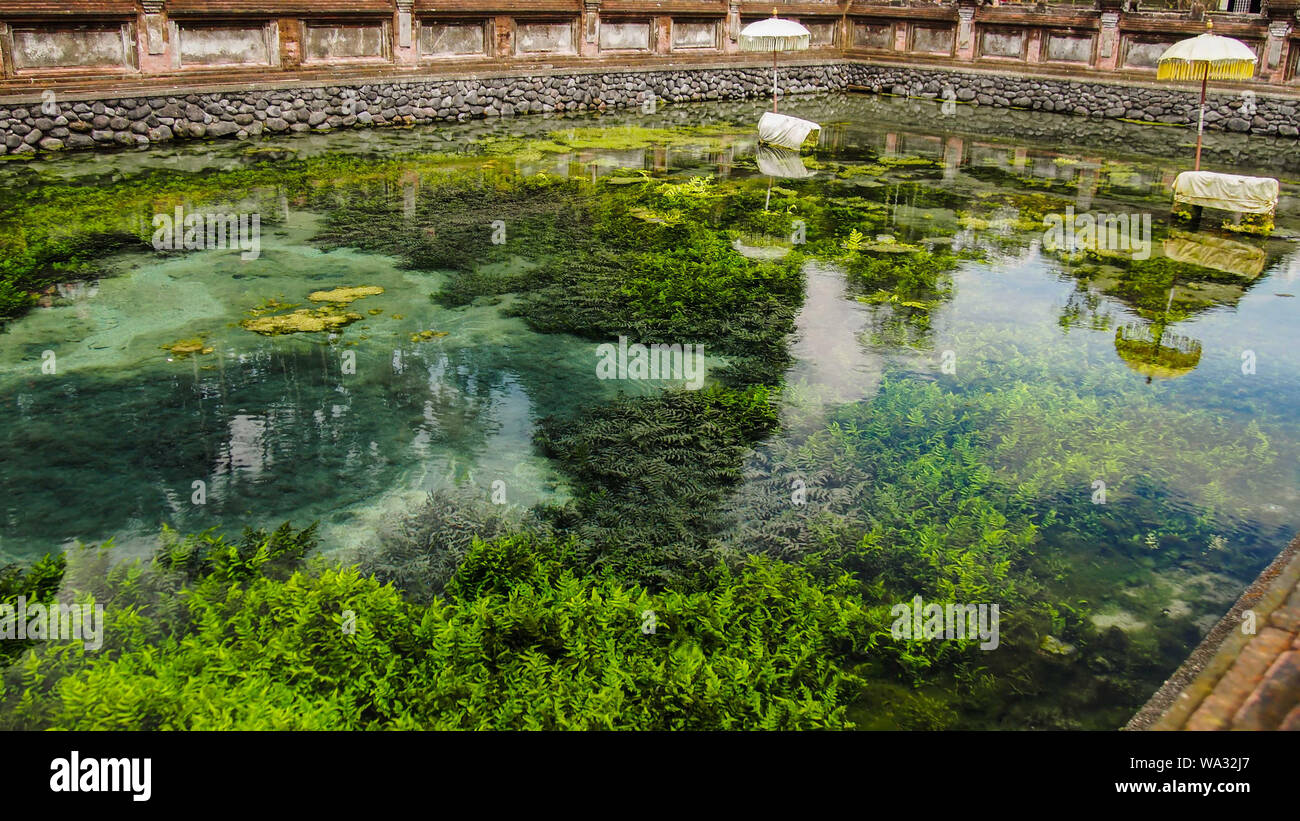 April 23, 2019- Bali Indonesia : Holy water spring in the Pura Tirta ...