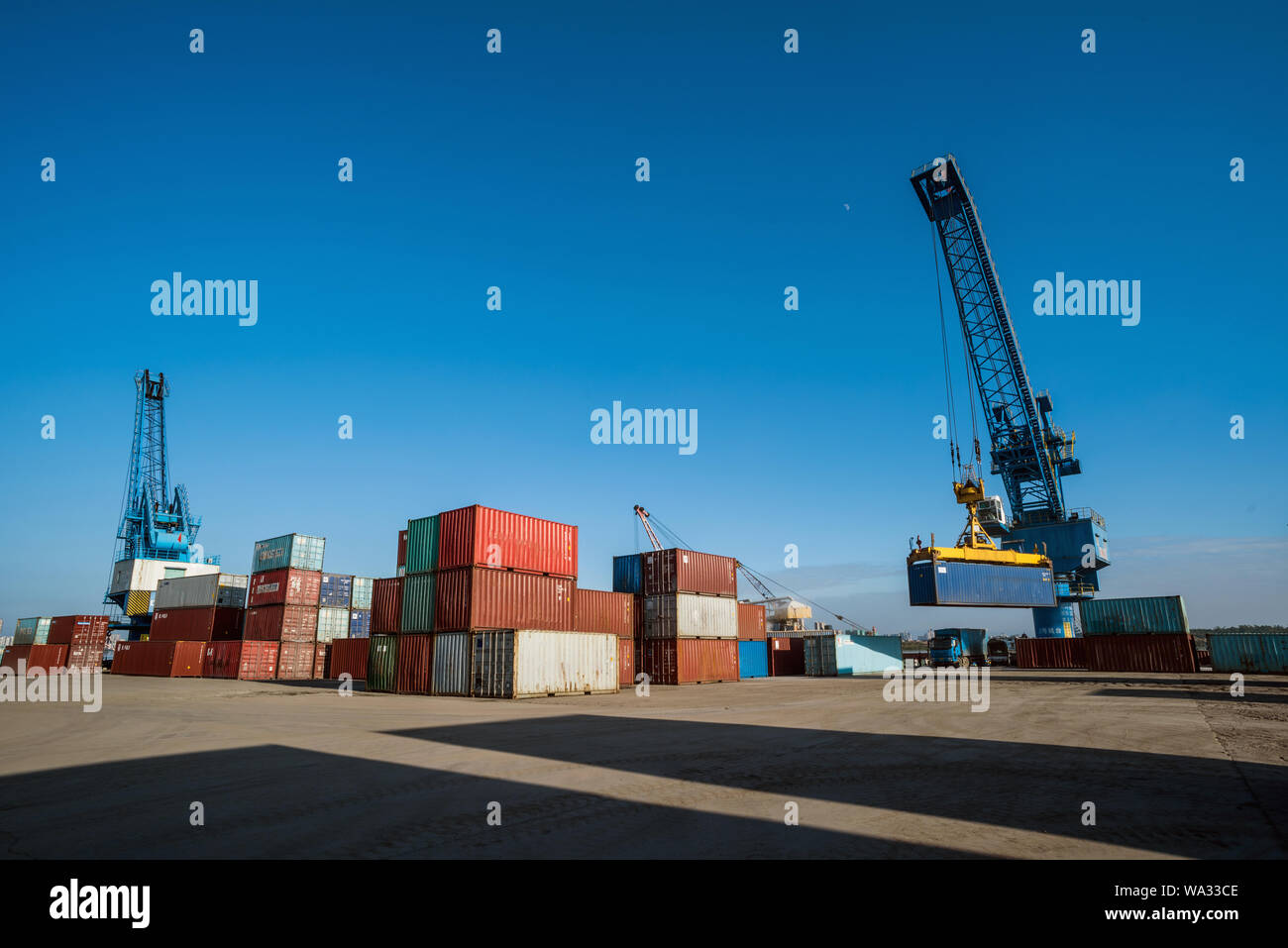 Qingyuan city beijiang container terminal Stock Photo - Alamy