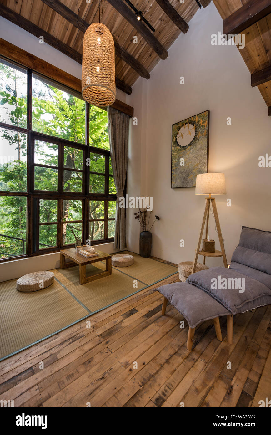 Home stay the room one horn Stock Photo - Alamy