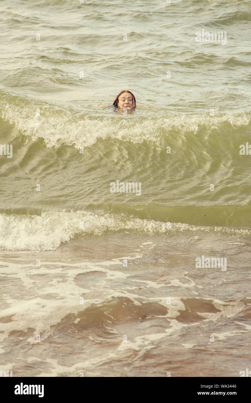 Scared person swimming hi-res stock photography and images - Alamy