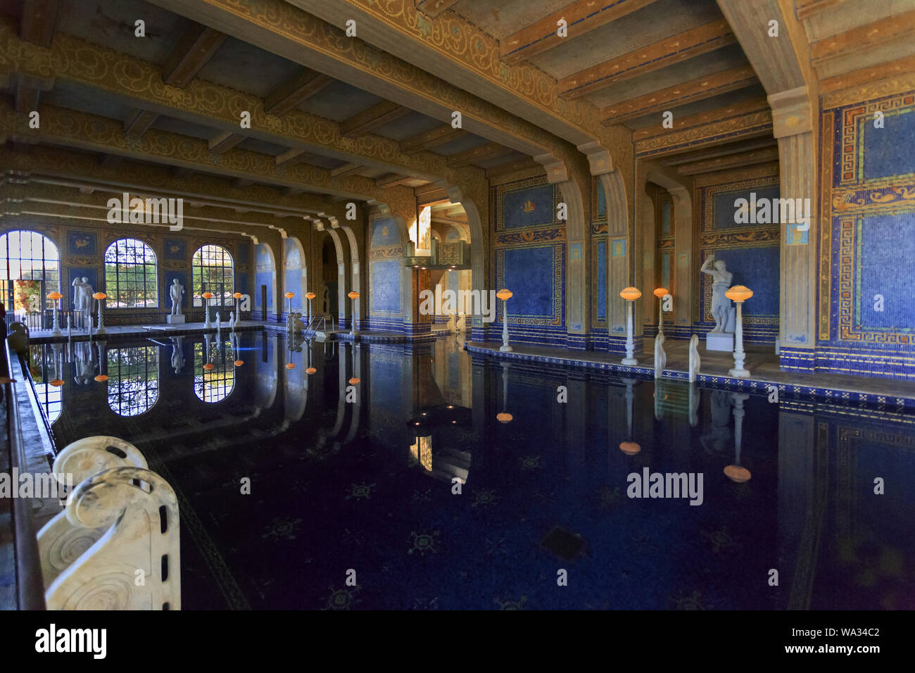 Hector's castle swimming pool in the United States Stock Photo - Alamy