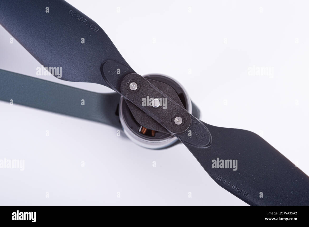 Detail of a propeller on a grey drone Stock Photo - Alamy