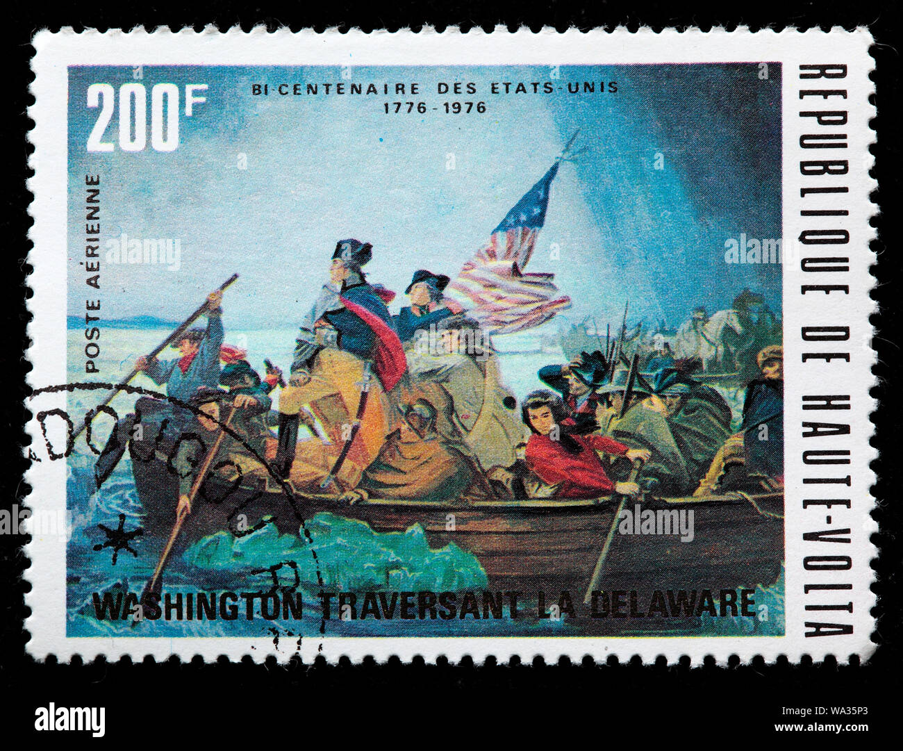 Washington crossing Delaware River, American Bicentennial, postage ...
