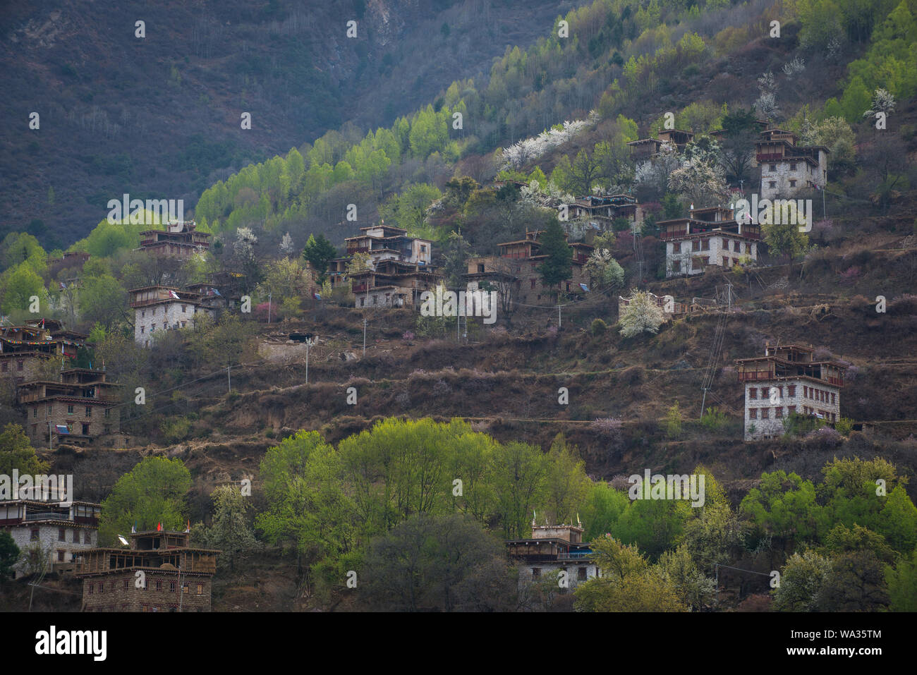 Ganzi Tibetan village of sichuan province Stock Photo - Alamy