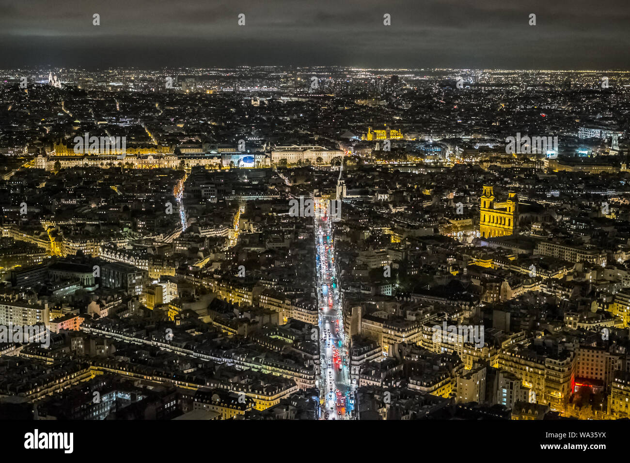 Night view of Paris Stock Photo - Alamy
