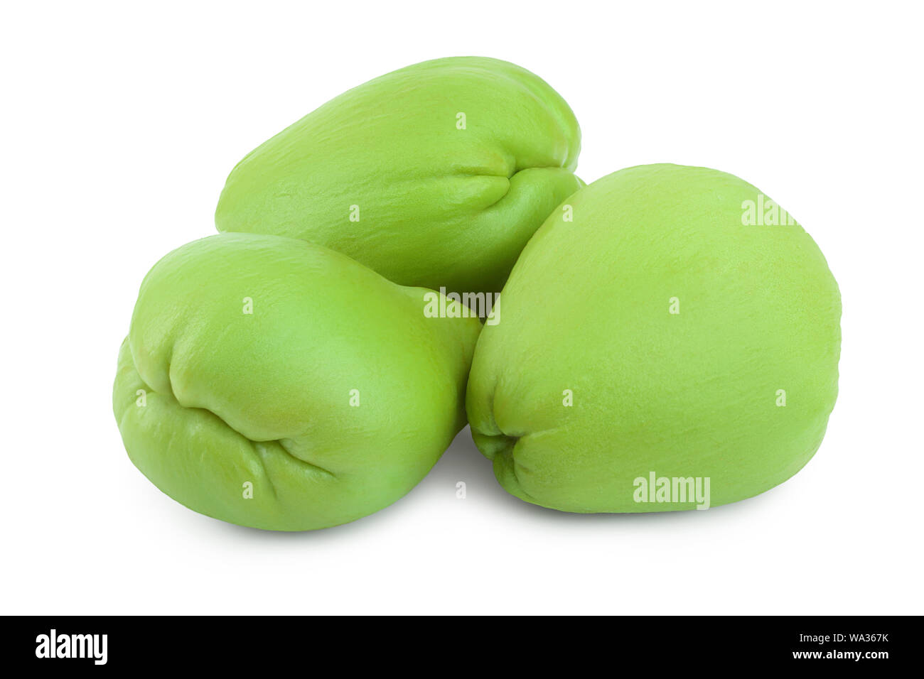 fresh Chayote vegetable or mexican cucumber isolated on white ...