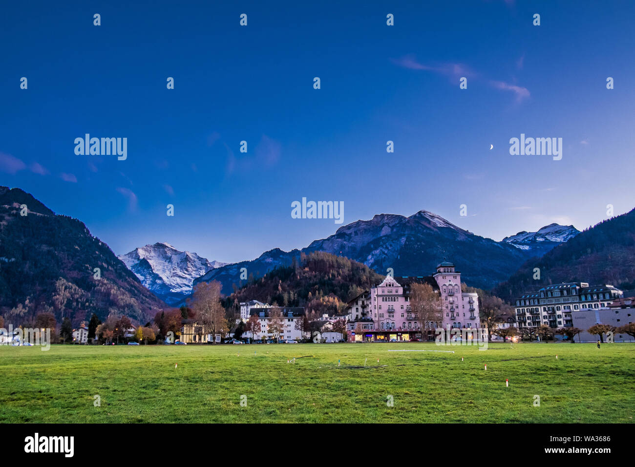 The Swiss town in interlochen Ken Stock Photo - Alamy