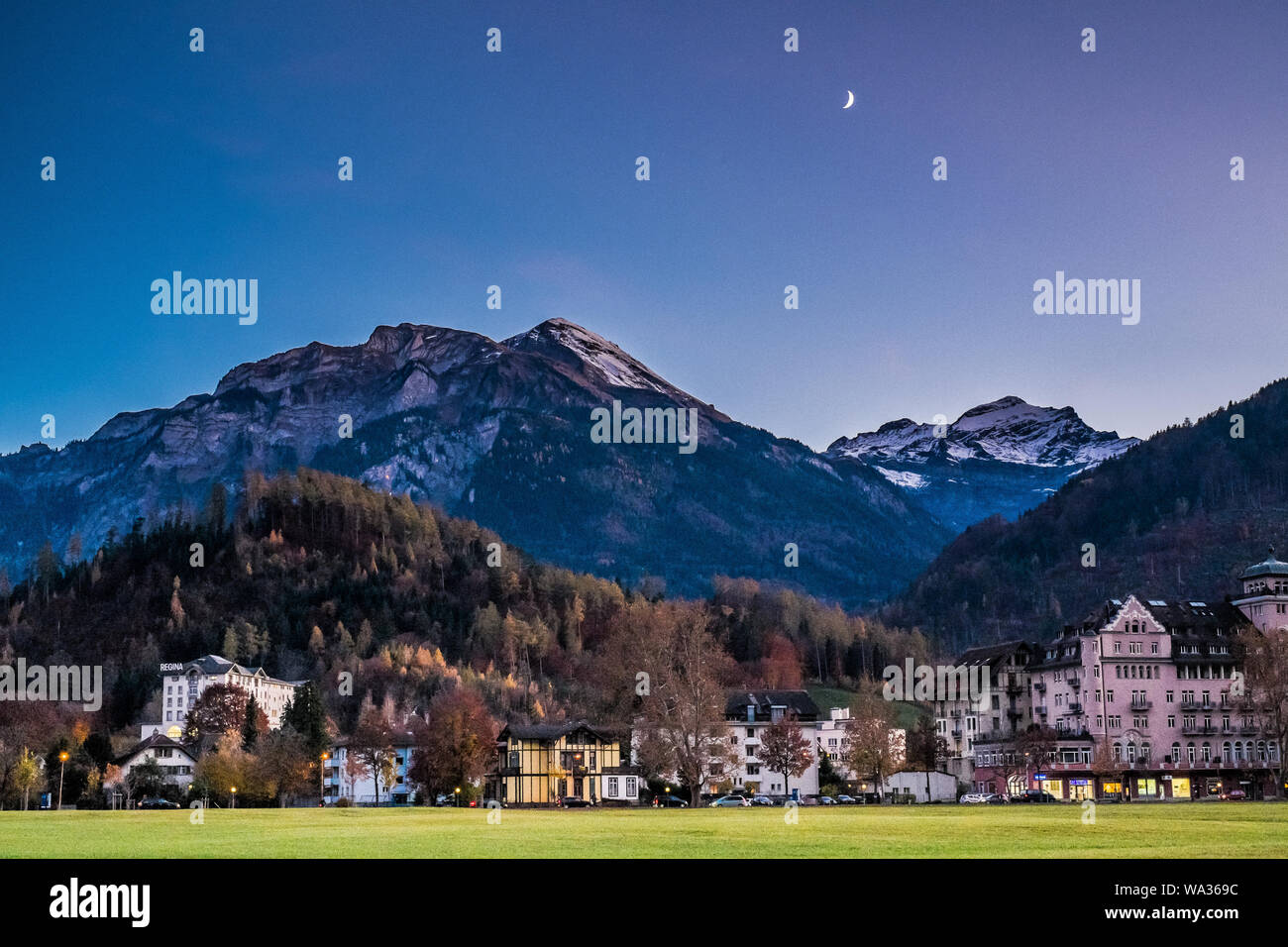 The Swiss town in interlochen Ken Stock Photo - Alamy