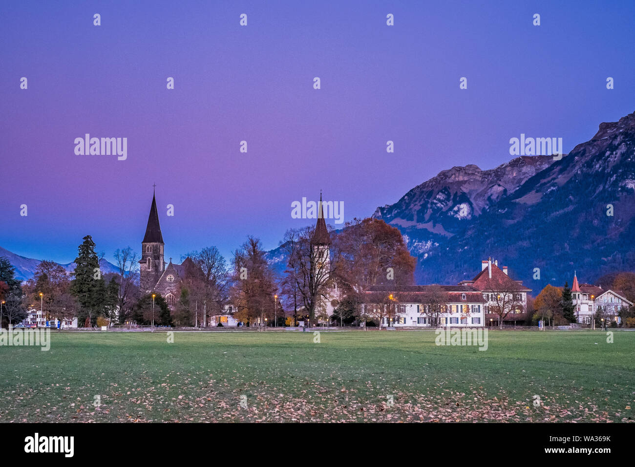 The Swiss town in interlochen Ken Stock Photo - Alamy