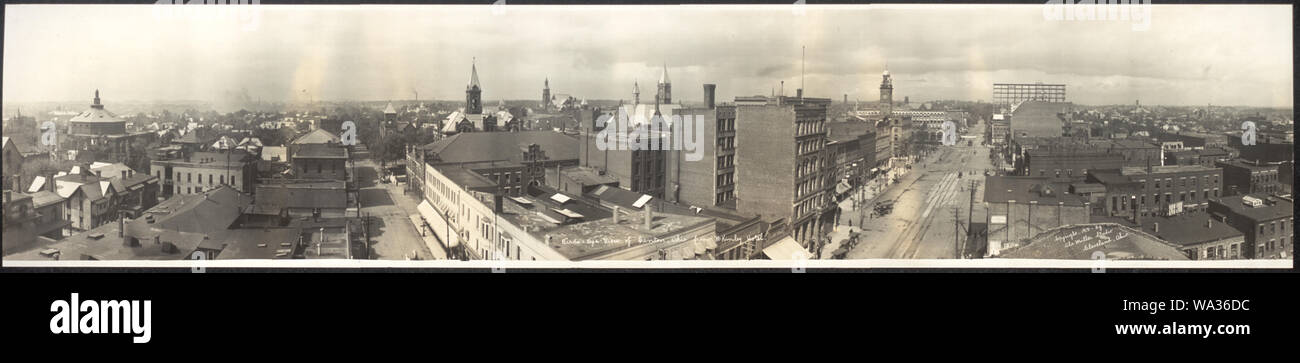 Bird's eye view of Canton, Ohio from McKinley Hotel Stock Photo - Alamy
