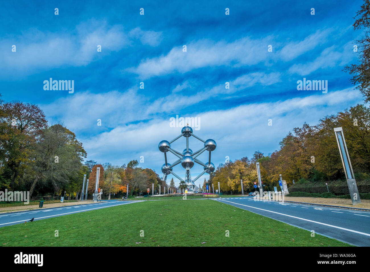 Brussels atomic ball museum Stock Photo - Alamy