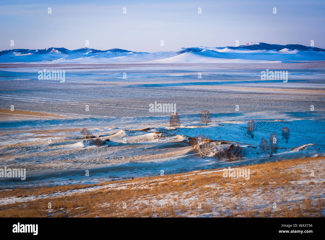 Bashang winter scenery Stock Photo - Alamy