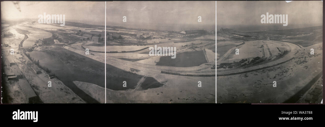 Bird's eye view, Gary Works, Indiana Steel Co., I Stock Photo - Alamy