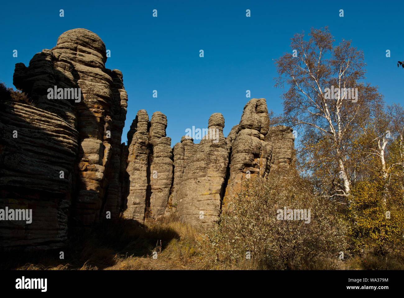 He ha figure stone forest landscape Stock Photo - Alamy