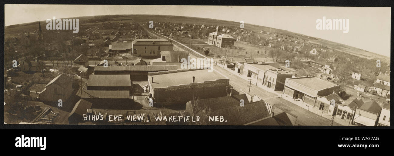 Bird's eye view, Wakefield, Neb Stock Photo - Alamy