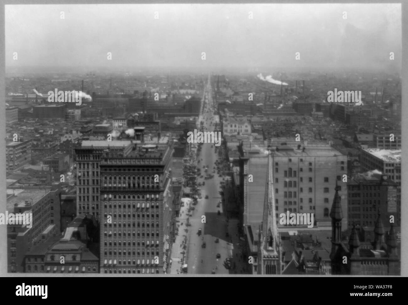 Bird's-eye view of North Broad Street, Philadelphia, Pennsylvania Stock ...