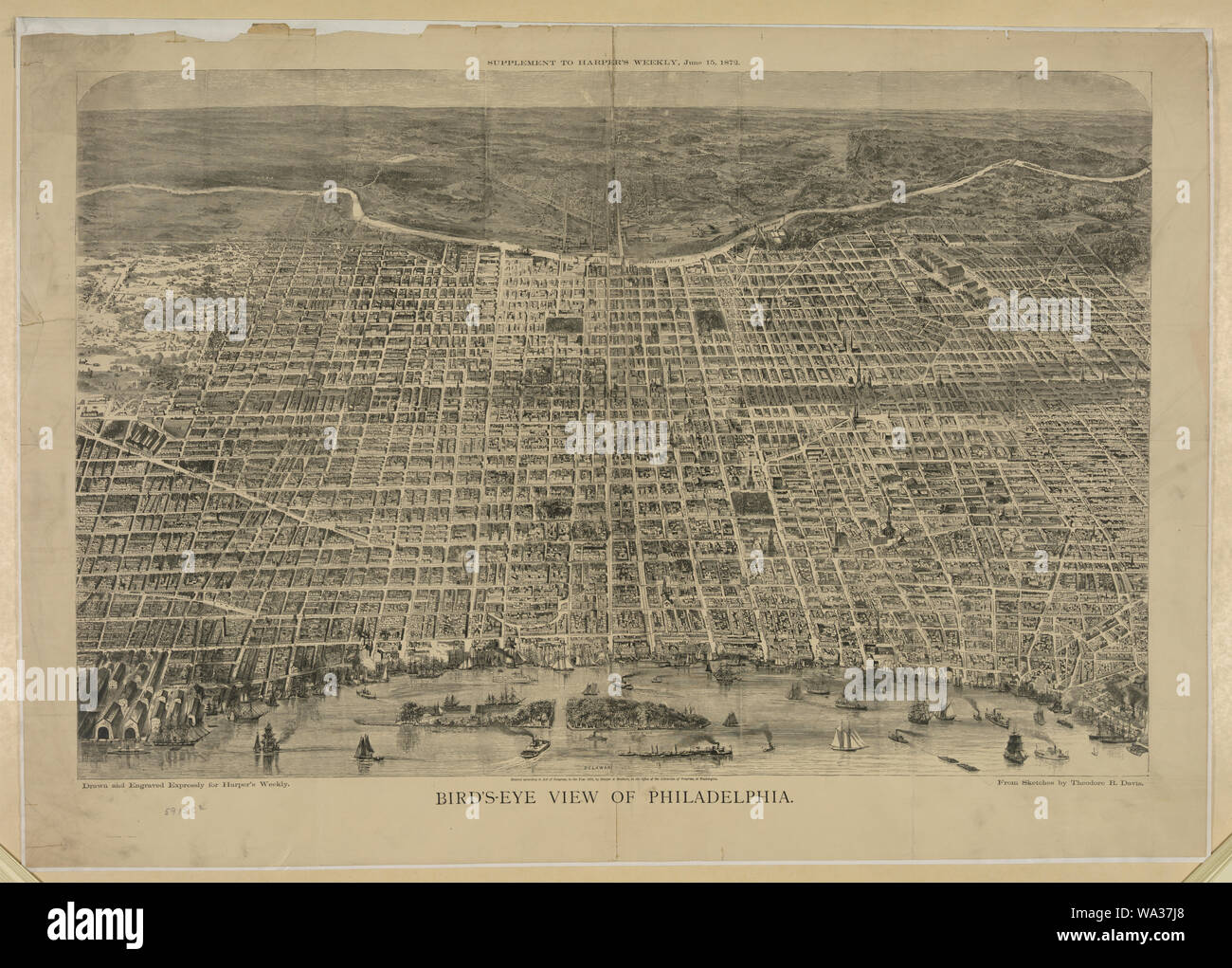 Bird's-eye view of Philadelphia / drawn and engraved expressly for ...