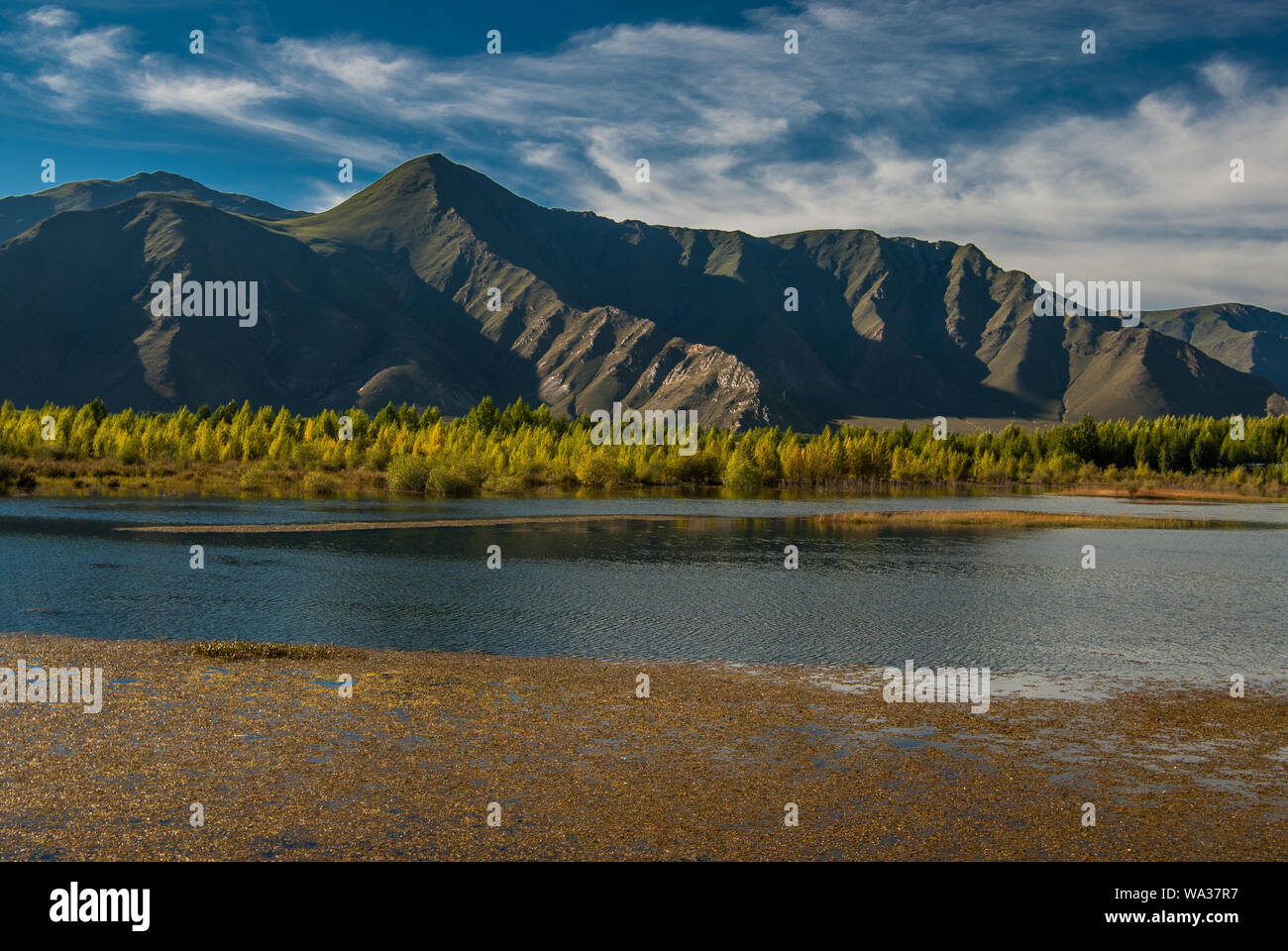 Lhasa river scenery Stock Photo - Alamy