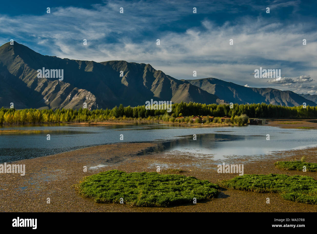 Lhasa river scenery Stock Photo - Alamy