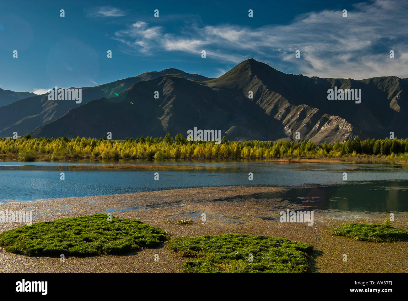 Lhasa river scenery Stock Photo - Alamy
