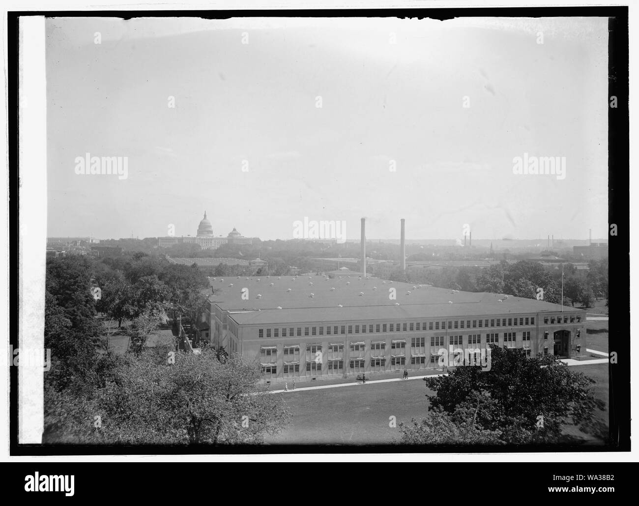 Bird's-eye view toward Capitol, Washington, D.C Stock Photo - Alamy