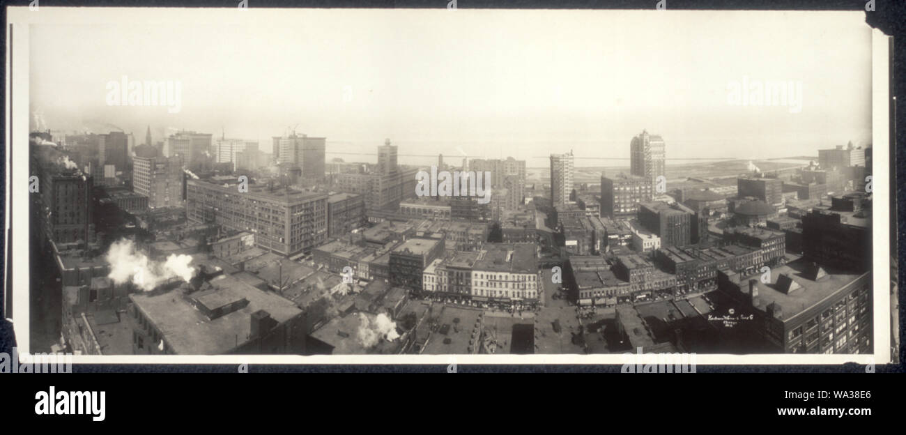 Bird's-eye view, Chicago, 1912 Stock Photo - Alamy