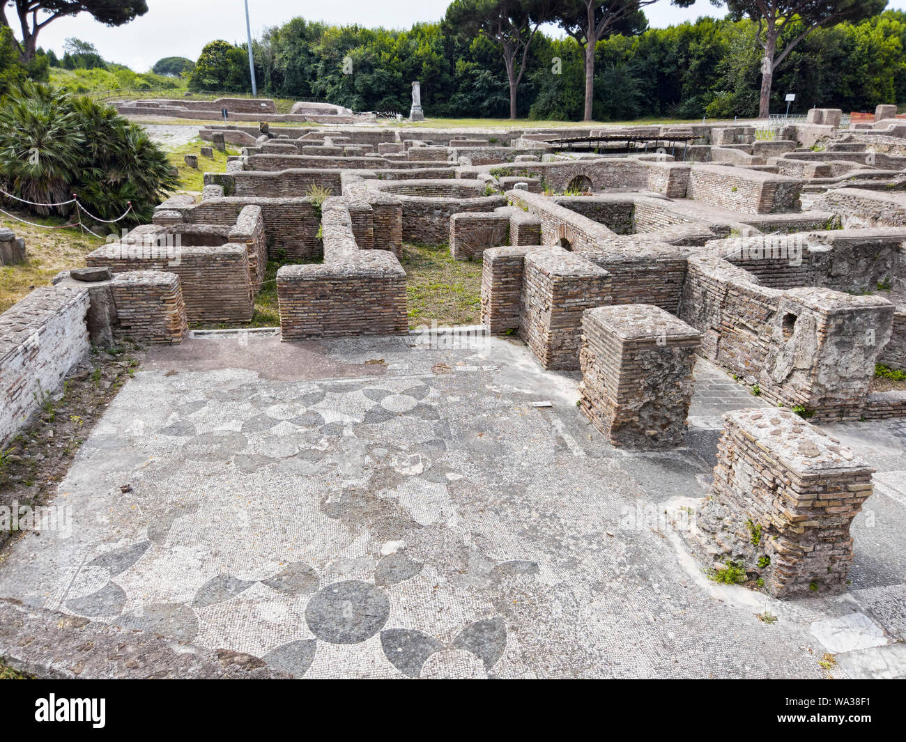 Landscape of the Apodyterium in Cisiarii thermal bath with beautiful ...