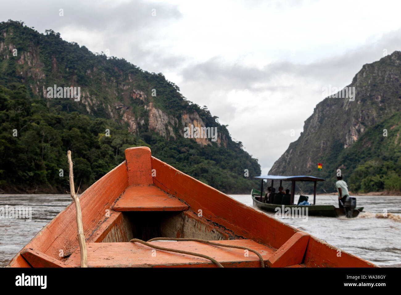 Boat Madidi River Madidi National Park High Resolution Stock ...