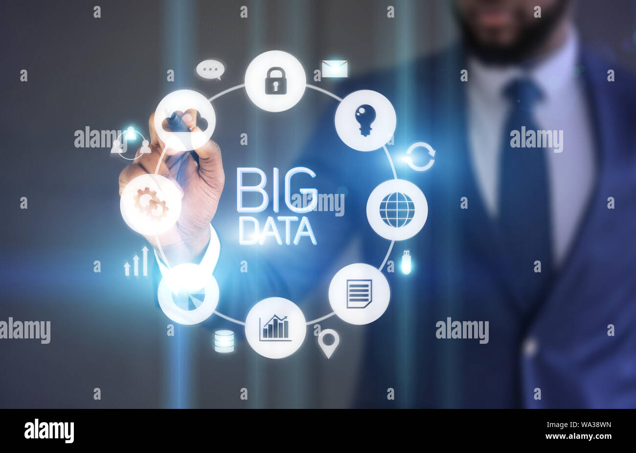 Choosing cloud service for saving big data information Stock Photo - Alamy