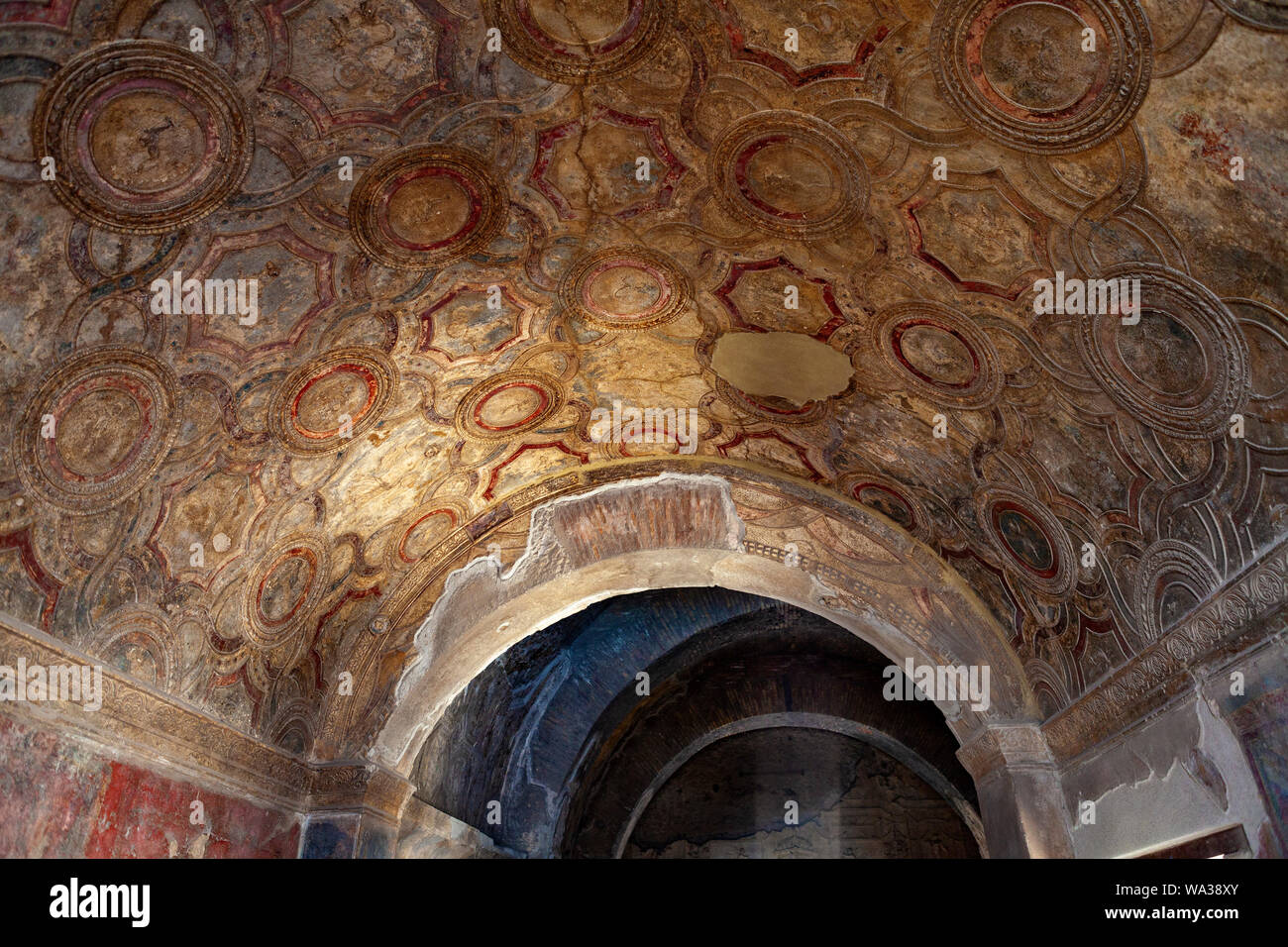 Interior of Stabian Baths, Pompeii Stock Photo - Alamy