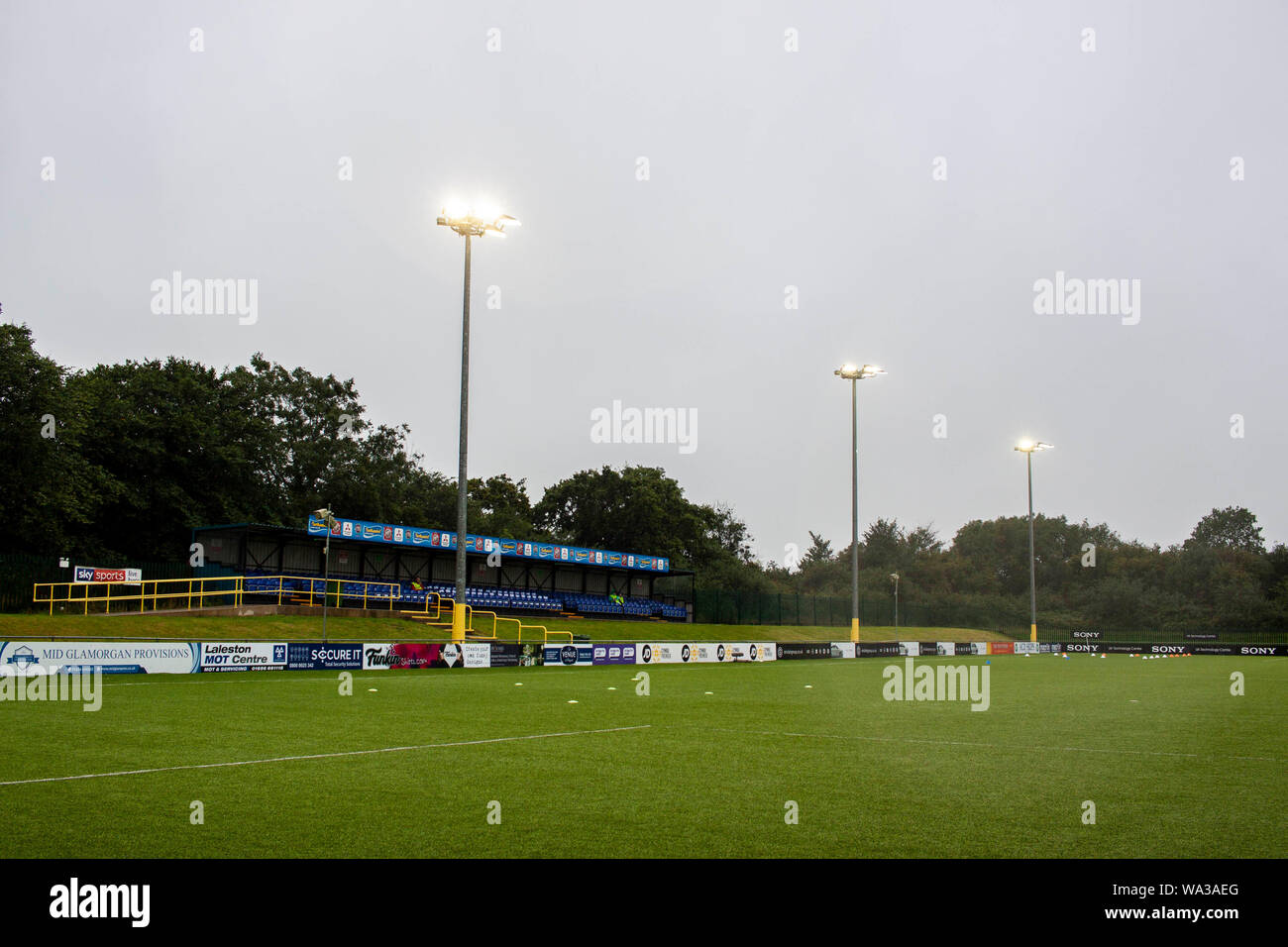 General View of Bryntirion Park. Penybont v Barry Town United JD Cymru ...