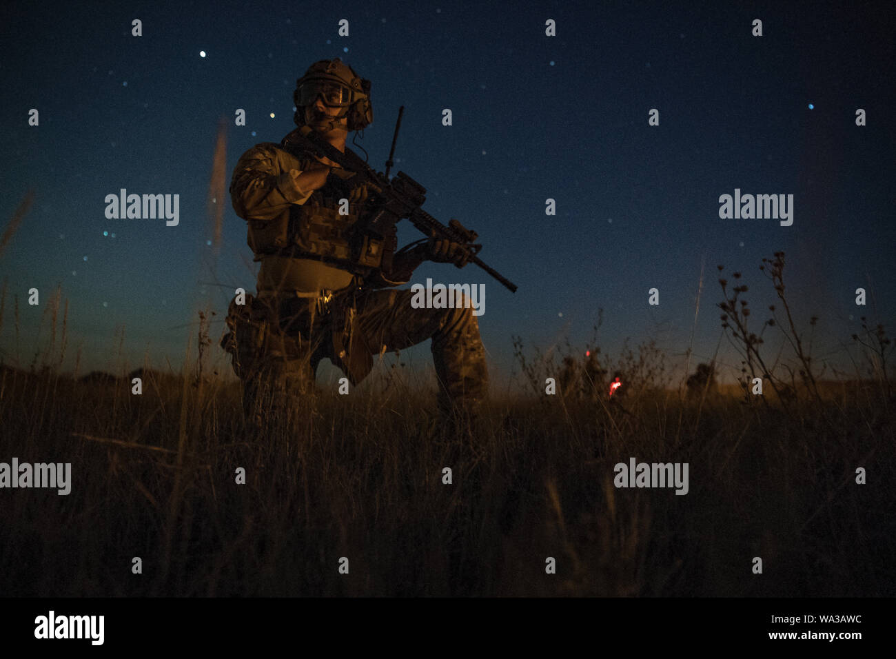 A U.S. Air Force Tactical Air Control Party (TACP) Airman from the 13th ...