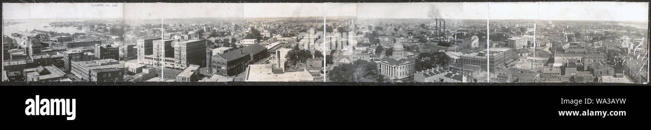 Birds-eye view of Norfolk, Va Stock Photo - Alamy