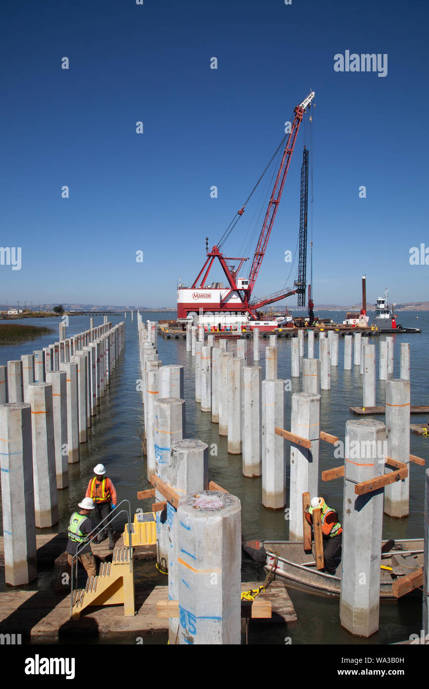 Wharf 2 construction at Military Ocean Terminal Concord (MOTCO). The U ...