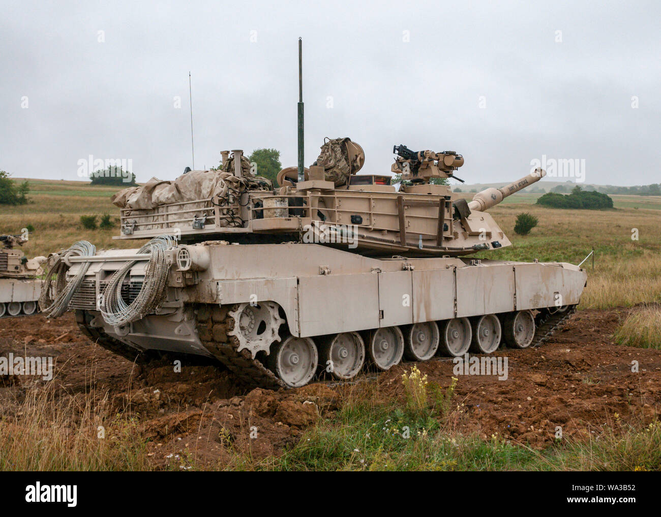 An M1 Abrams tank belonging to the 3rd Battalion, 66th Armor Regiment ...